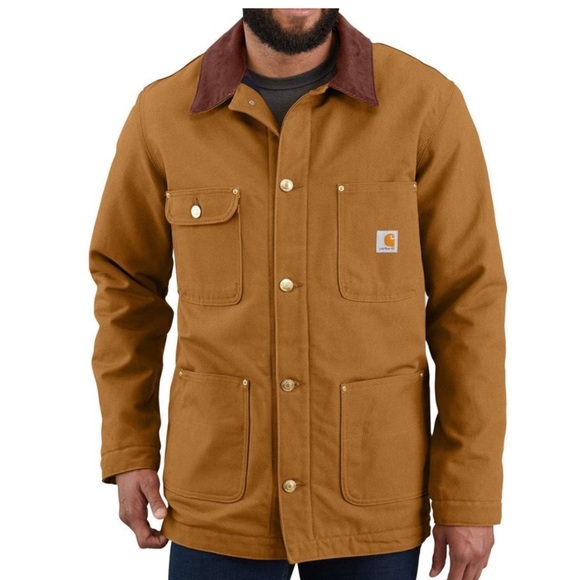 Carhartt | Jackets & Coats | Carhartt Mens Tan Field Jacket With Brown ...